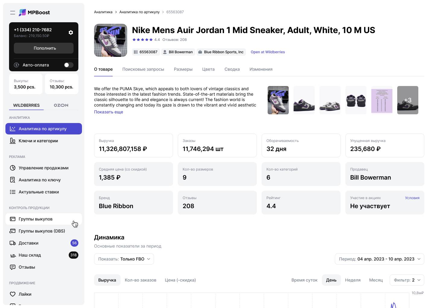 MPBoost — сервис для анализа и управления репутацией на Wildberries и Ozon